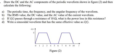 solved draw the dc and the ac components of the periodic waveform