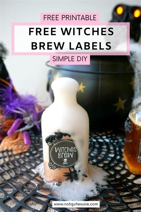 Free Printable Halloween Witches Brew Labels Witches Brew Witches