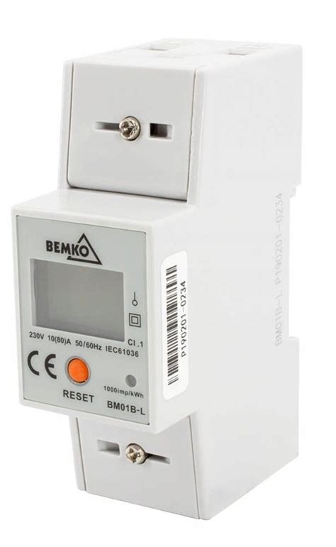 LICZNIK ENERGII 1 FAZOWY ELEKTRONICZNY LCD 10 80 A 5908311363492