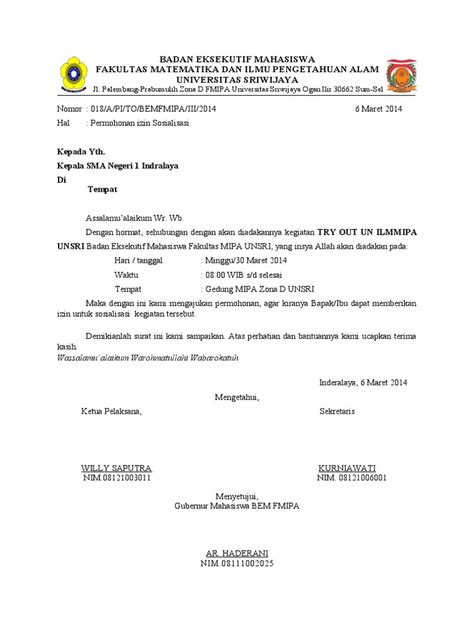 Contoh Surat Promosi Sekolah 55 Koleksi Gambar