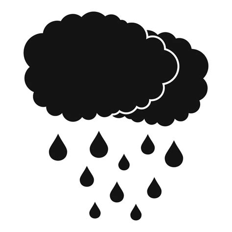 Icône De Pluie De Nuage Illustration Simple De Licône De Vecteur De