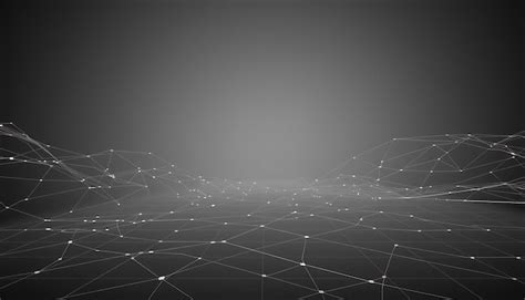 Premium Photo Abstract Dark Background With A Network Of White Lines