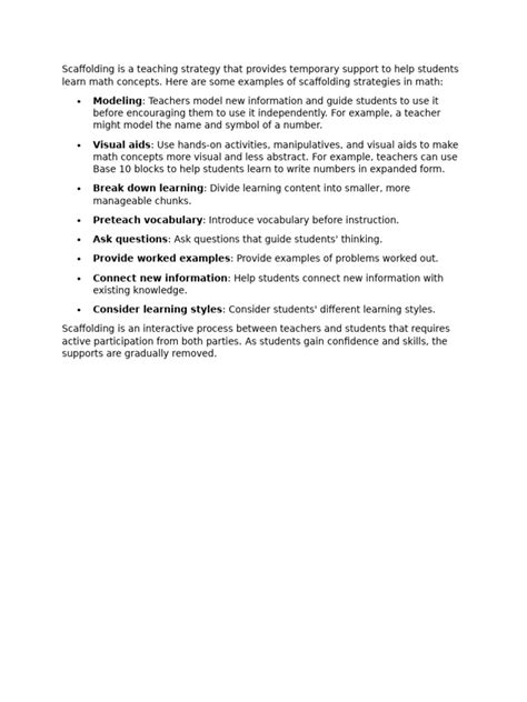 Scaffolding Is A Teaching Strategy That Pdf