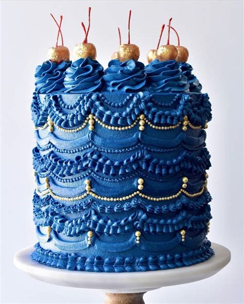 Sapphire Soirée Vintage Cake Cupcake Cakes Cake Creations