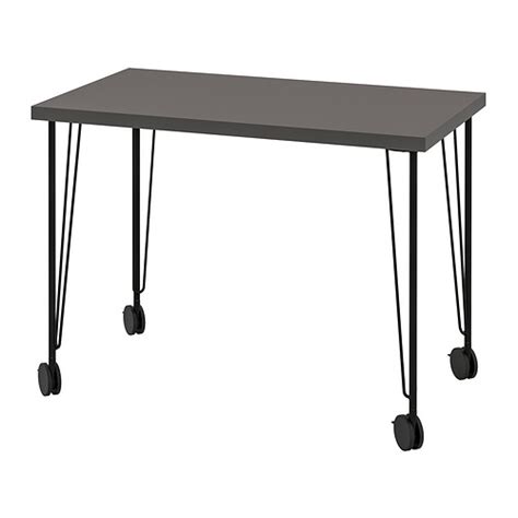 Krillelinnmon Desk Dark Greyblack 100x60 Cm Ikea Indonesia