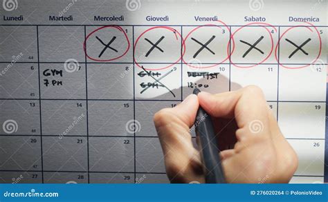 Plan The Week X S Tasks On The Calendar Stock Photo Image Of Agenda Marker