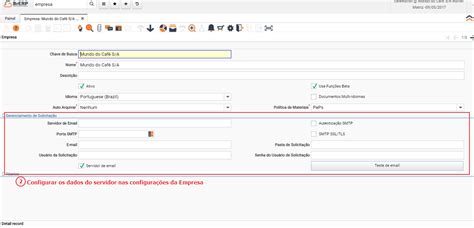 Configuração De E Mail No Brerp Documentação Devandco