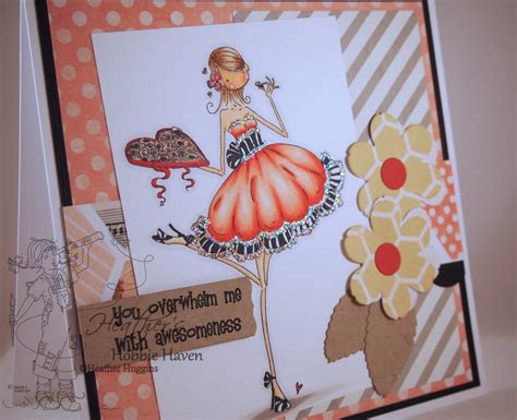 Heathers Hobbie Haven Catherine Nibbling Chocolate Card Kit