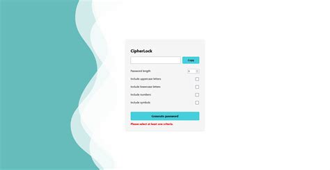 Cipherlock Password Generator Codester
