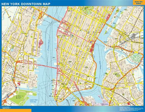 Carte New York Downtown Cartes Murales France Et Monde
