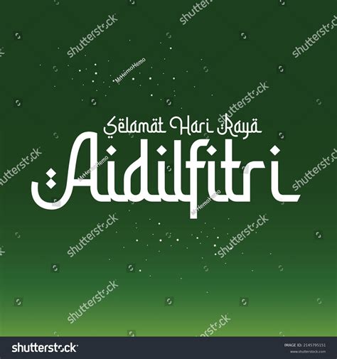 Hari Raya Aidilfitri Font Graphic Design Stock Vector Royalty Free 2145795151 Shutterstock
