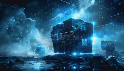 Modern Digital Landscape With Blue Circuits And Interconnected Networks Futuristic Cyber