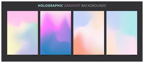 Set Gradient Background For Mobile App Design Vector Image
