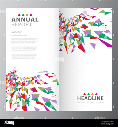 Annual Business Report Brochure Layout Template Design Stock Vector