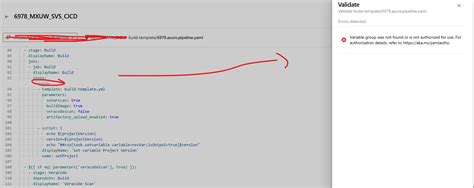 Validating Build Template Giving Error Azure Devops Templates