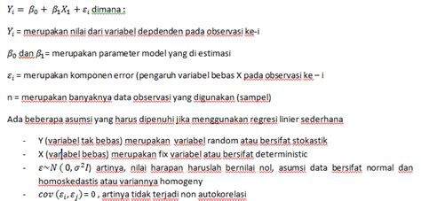 Regresi Linier Sederhana Meteri Statistik Belajar Statistik
