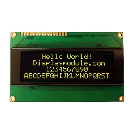 20x4 Oled Module Greenyellow Character Display With Mcu Spi I2c