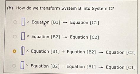 consider the following three systems of linear