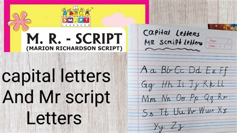 How To write Capital Letters And Mr script letters| Mr script letters ...