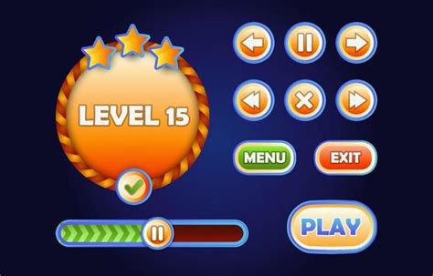 game level ui vector art icons and graphics for free download