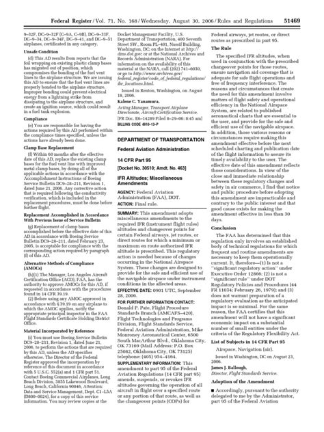 Rule Ifr Altitudes Federal Aviation Administration Instrument