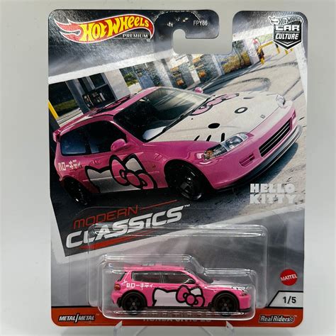 Hello Kitty Honda Civic Eg Modern Classics 15 Hotwheels Premium 164