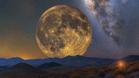 Sky At Night With Milky Way Galaxy Is Beautiful Sky Stock Illustration