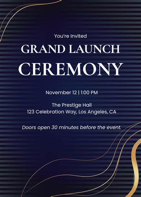 Free Launch Invitation Templates Editable And Printable