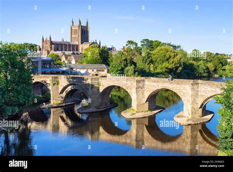 Hereford Cathedral River Wye Or The Hereford Cathedral Of Saint Mary
