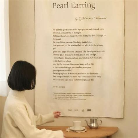 티디에스 펄이어링 대형 린넨 패브릭포스터 가리개 주방 문 바란스 커튼 90x140cm 단길