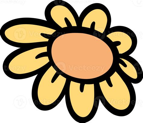 Groovy Retro Flower 44783454 Png