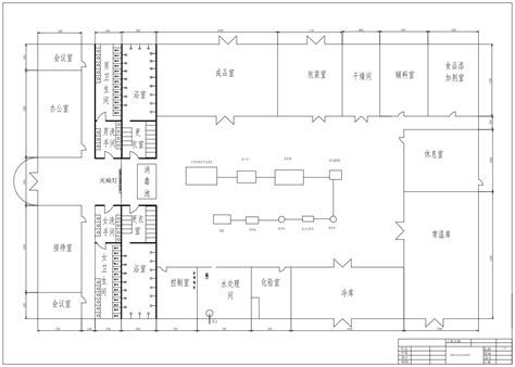 某香肠食品厂整体设计cad 说明 Autocad 2013 模型图纸下载 懒石网