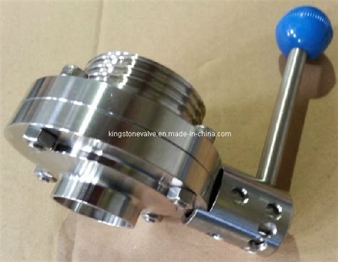 Sanitary Single Threaded Single Welded Butterfly Valve China Valve