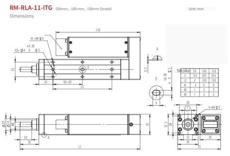 Robustmotion Rm Rla High Accuracy Electric Linear Actuator Stroke 50 100mm From China Factory
