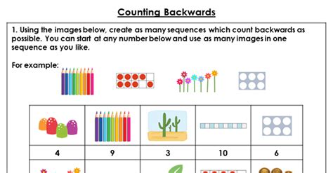 Year 1 Counting Backwards Lesson Classroom Secrets Classroom Secrets