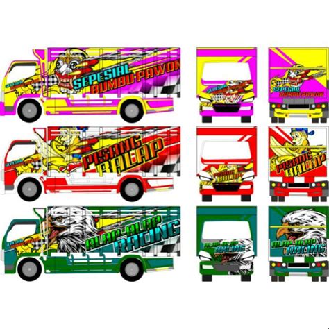 Jual STIKER MINIATUR TRUK FULLPRINTING BEBAS DESAINN Shopee Indonesia