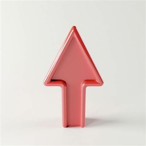 There Is A Red Arrow Shaped Object On A White Surface Generative Ai