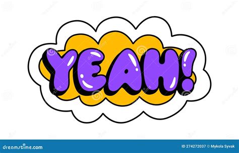 Yeah Comic Speech Bubble Cartoon 59532425