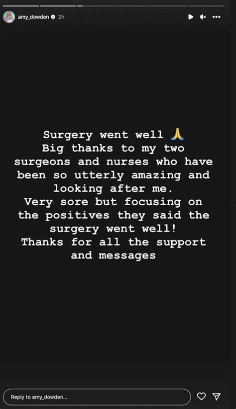 Strictlys Amy Dowden Feeling Very Sore As She Speaks Out After