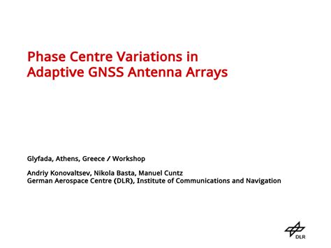 Pdf Phase Centre Variations In Adaptive Gnss Antenna Arrays