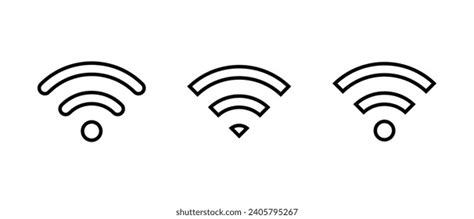 Wifi Line Icon Wireless Connection Network Stock Vector Royalty Free Shutterstock