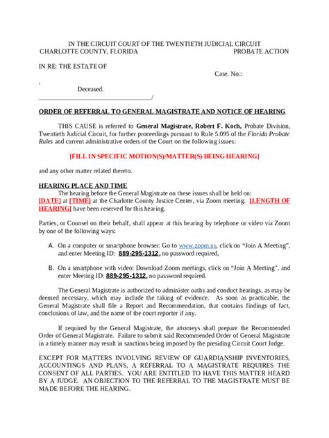 Charlotte County Fl Probate Process For Residents And Non Doc