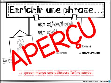 Enrichir Une Phrase Avec Adjectifs