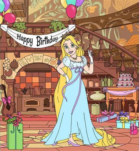 Rapunzel Birthday 4 Disney Princess Drawings Happy Birthday Disney