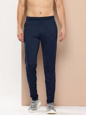 Buy Alcis Men Blue Solid Polyester Slim Fit Track Pant L Online