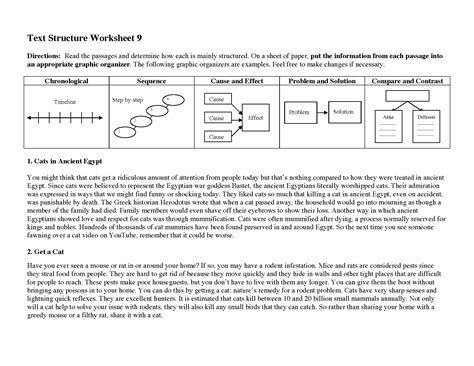 Free Printable Text Structure Worksheets Printable Templates