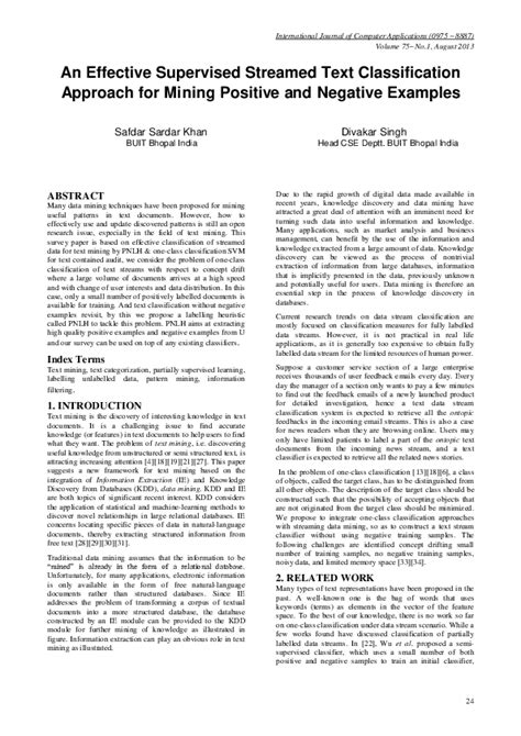 Pdf An Effective Supervised Streamed Text Classification Approach For