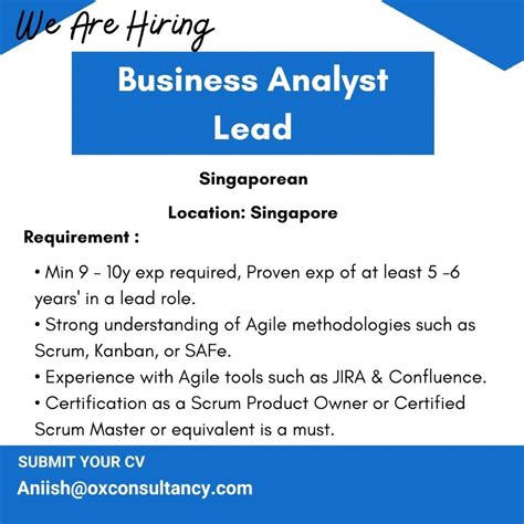 Aniish S On Linkedin Hiring Singapore Budinessanalyst Scrum Agile Singaporean