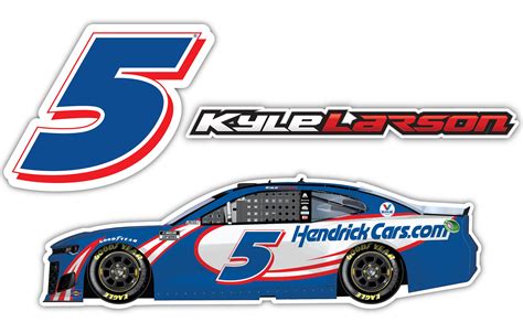 Kyle Larson 5 Nascar 3 Pack Sticker Officially Licensed Decals Etsy