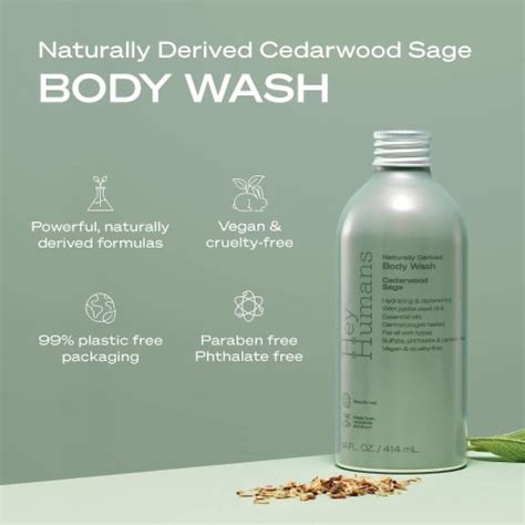 Hey Humans Body Wash Cedarwood Sage 14 Oz Kroger
